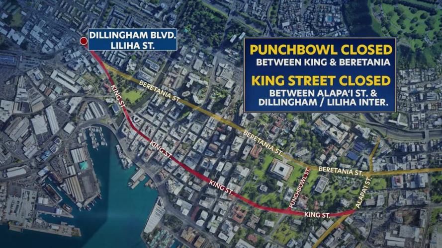 Road closures for the upcoming Honolulu City Lights celebration and ...
