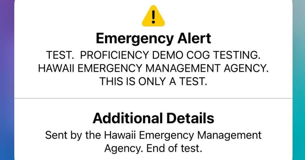 HIEMA sends out test alert warning, no emergency reported | News | kitv.com