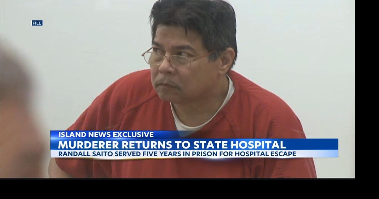 Escaped killer Randall Saito returns to Hawaii State Hospital after ...
