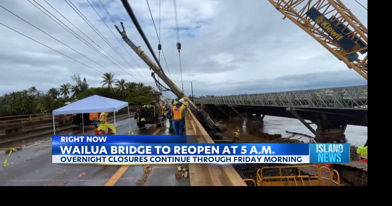 Mauka Wailua Bridge reopened on Kauai | Video | kitv.com