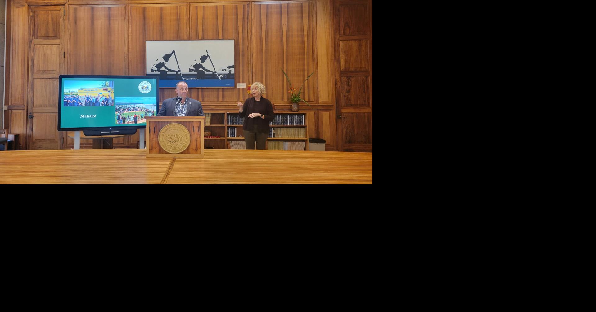 Gov. Green updates the timeline of the state's Maui wildfire recovery ...