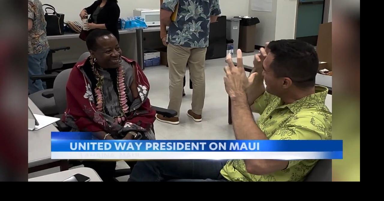United Way rep. Angela Williams on Maui to discuss further assistance in fire recovery efforts ...