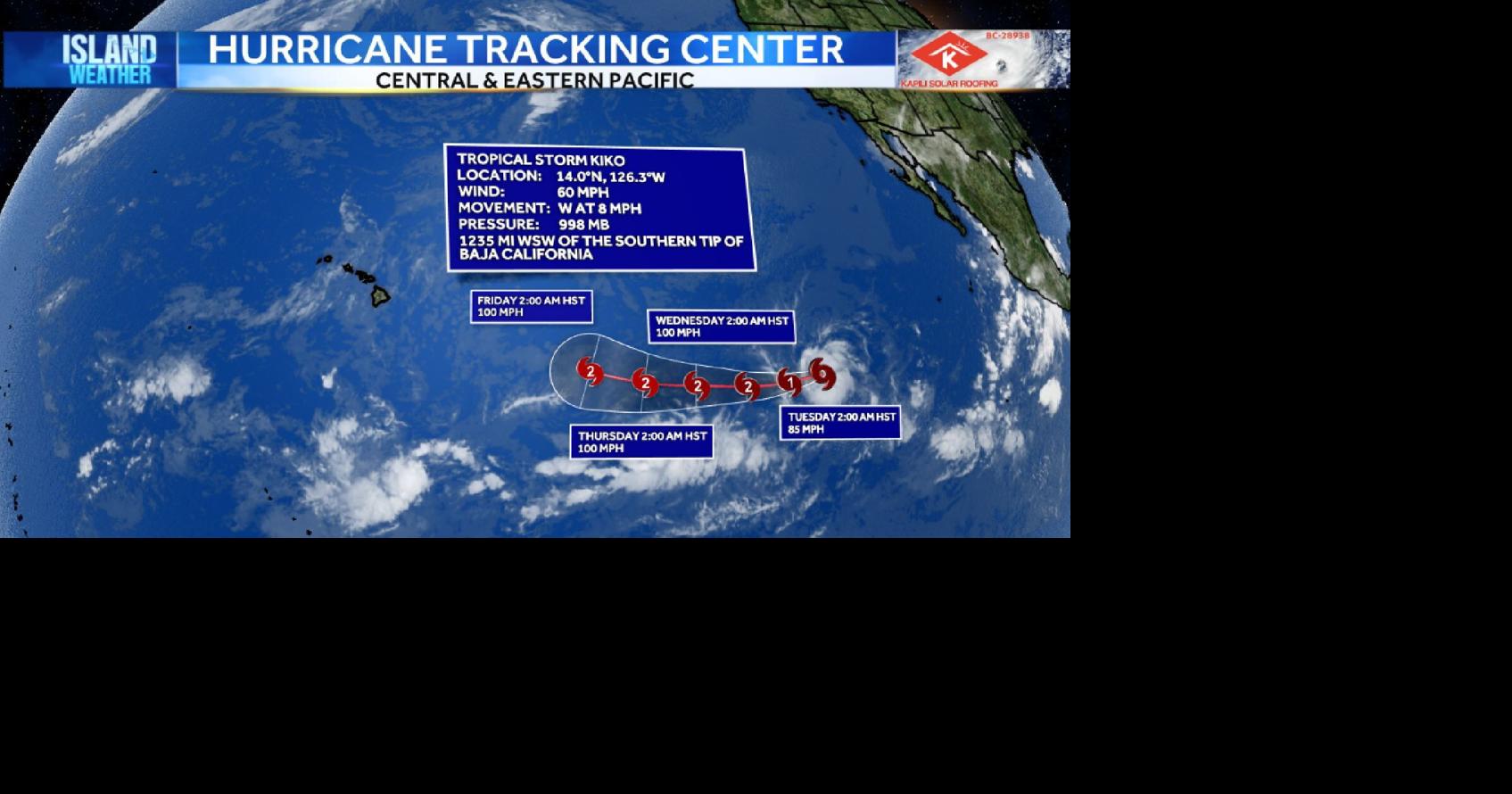 Tropical Storm Kiko expected to become a hurricane soon | Weather ...