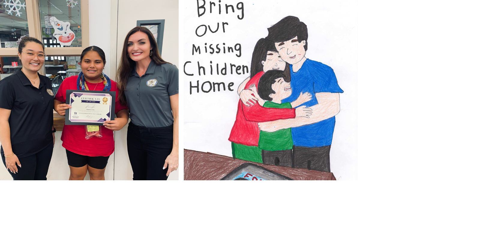 The winner of the Hawaii Missing Children’s Day Poster Contest is ...