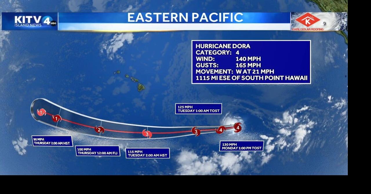 Category 4 Hurricane Dora passing well to south of state, bringing high ...
