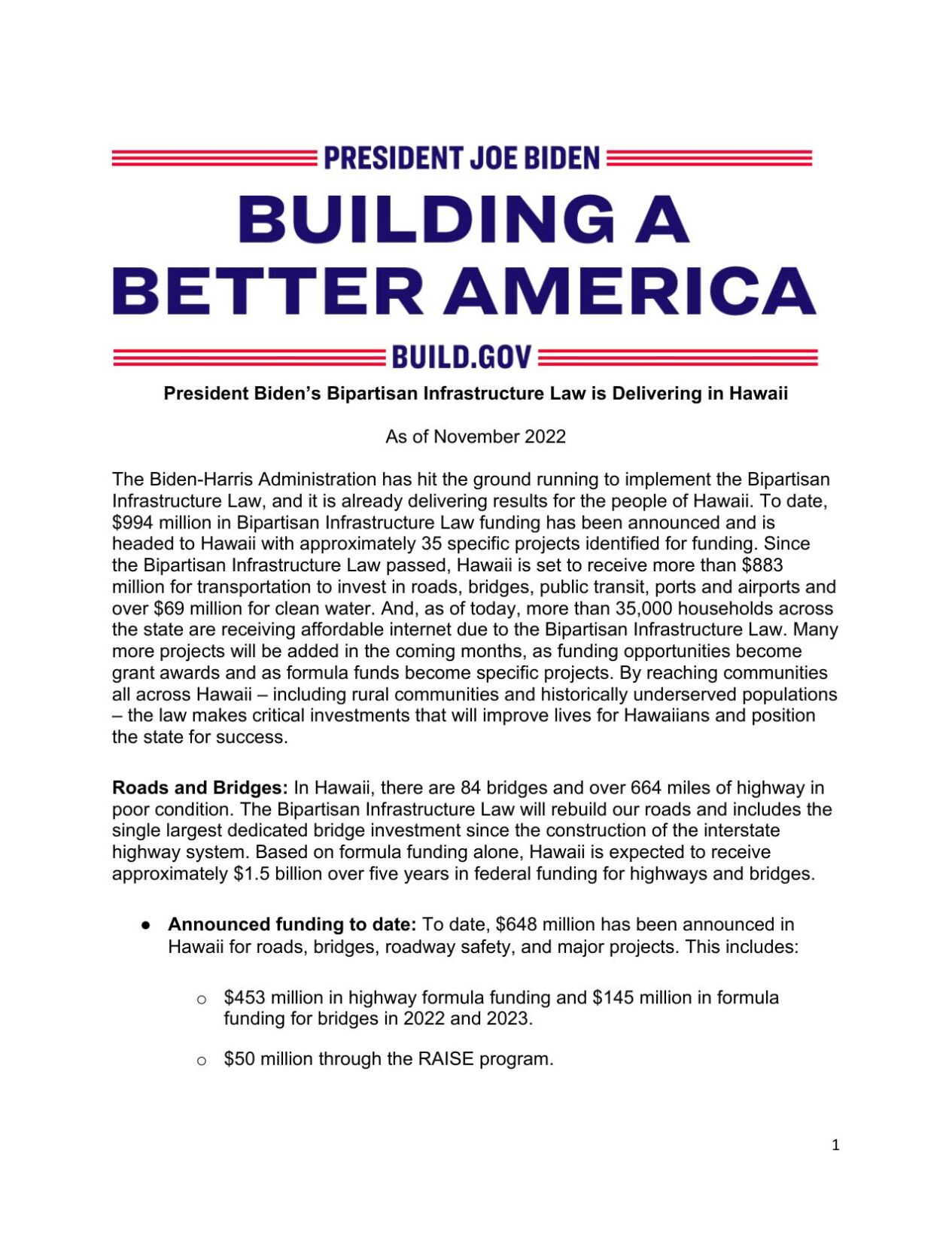 White House shares details on millions in infrastructure funds ...