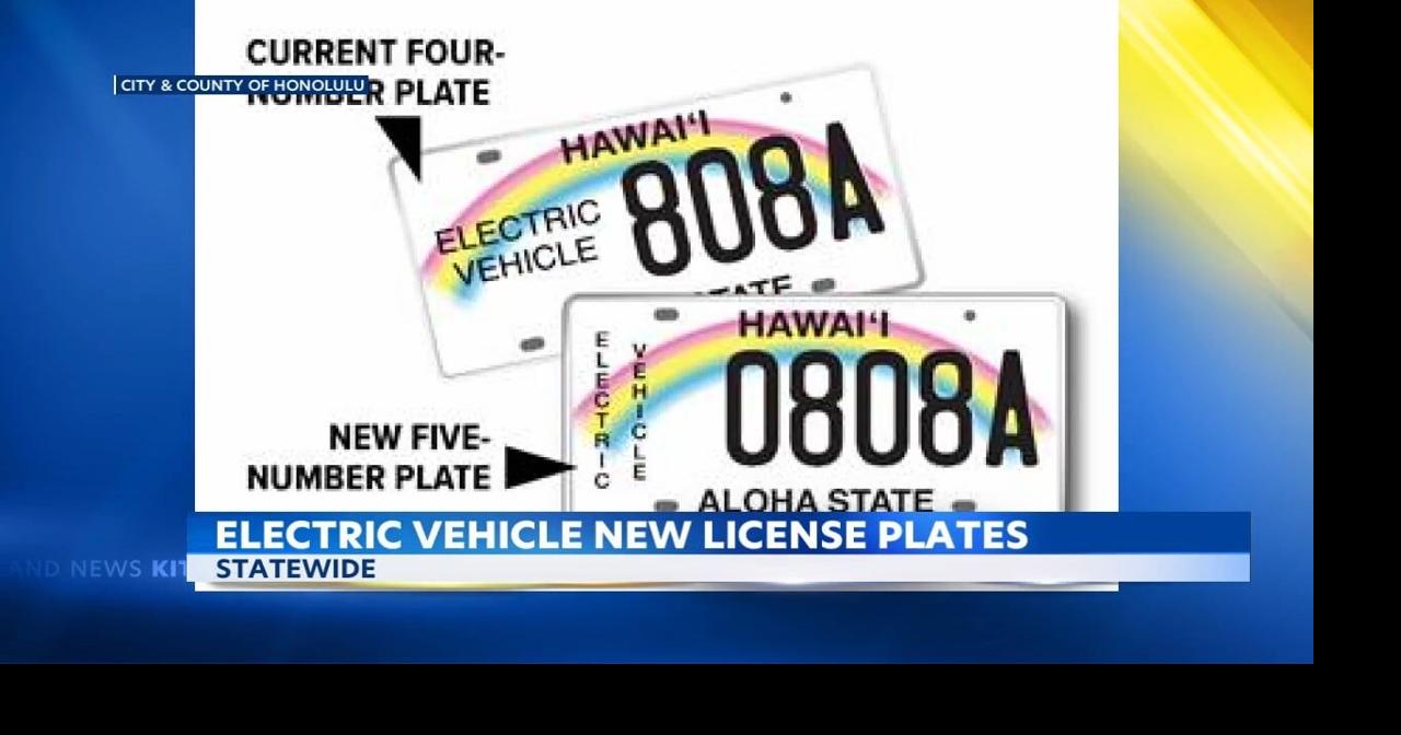 Honolulu unveils new look for electric car license plates | News | kitv.com