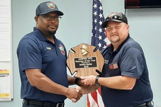 Derrick Boykin named Jasper Firefighter of the Year | Local News | kjas.com