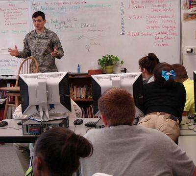 Army paratrooper with Jasper connection speaks to JJHS students ...
