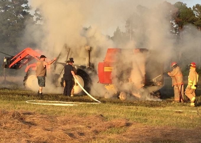 Fire destroys tractor & hay baler | Local News | kjas.com