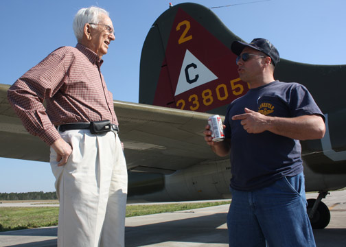 B-17 pilot meets a local man who was there during WWII | Local News ...