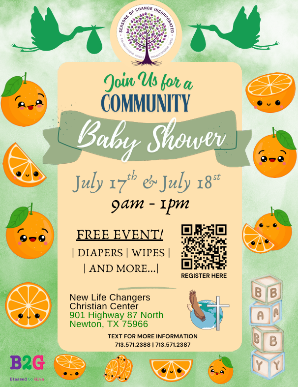 Community Baby Shower will be Thu, July 17th & Fri, July 18th | Civic ...