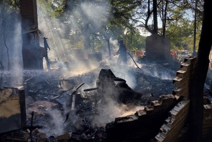 Two firefighters overcome by heat as they battled Saturday fire | Local ...