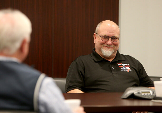 Matlock, a candidate of the Texas Railroad Commissioner made a stop ...