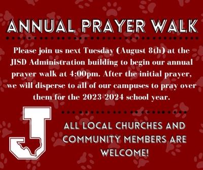 Jasper ISD Prayer Walk will be Tue, Aug 8th | School News | kjas.com