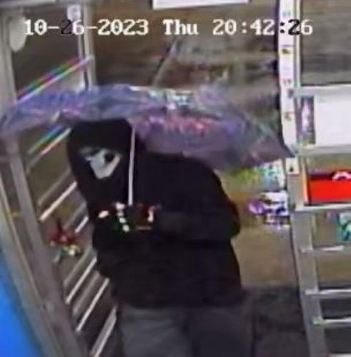 Man with a skeleton mask and an umbrella robbed a Lufkin store | Local ...