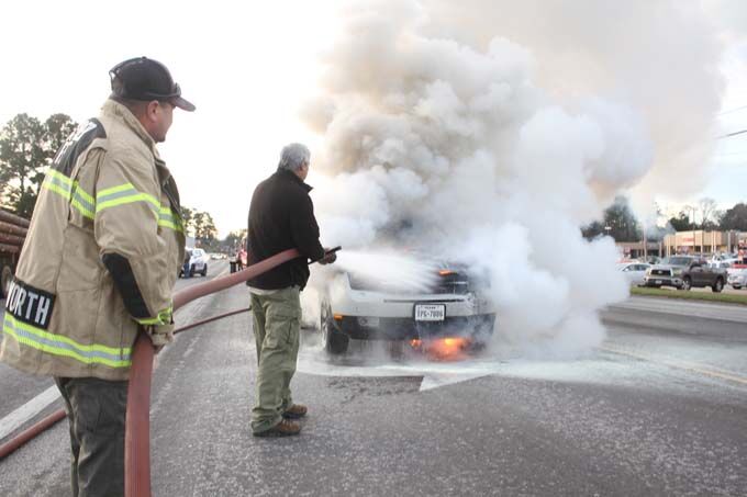 Vehicle catches on fire at intersection of Highways 190 and 96 | Local ...