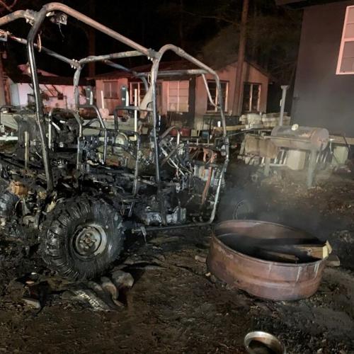 ATV destroyed, but house saved in early Saturday morning fire | Local ...