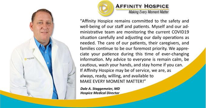 Affinity Hospice offers local advice on Coronavirus disease (COVID-19 ...
