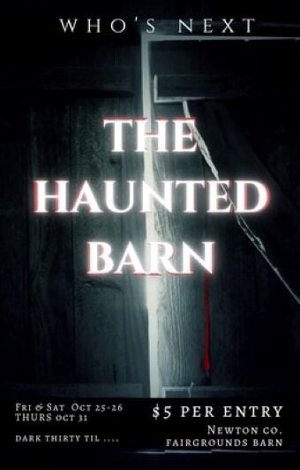 The Haunted Barn at Newton Co Fairgrounds will be Oct 25th, 26th, and ...