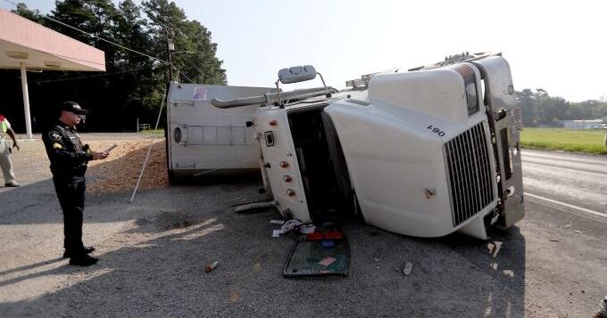 Big-rig rolled over in southeast Jasper on Wednesday morning | Local ...