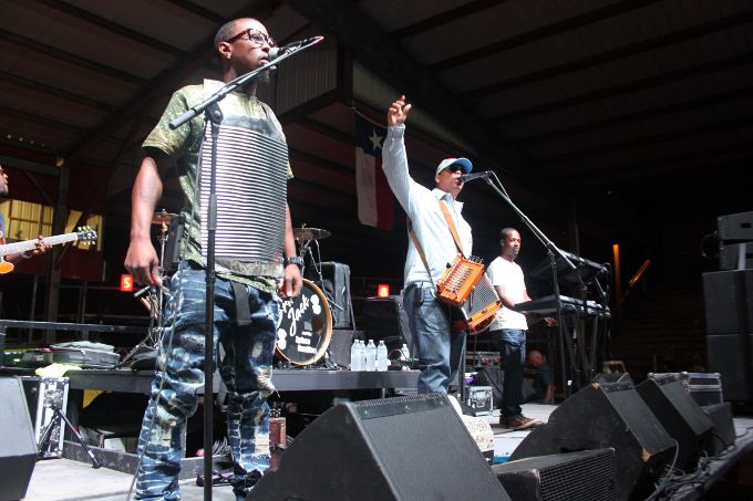 Brian Jack and the Zydeco Gamblers rock the arena, next up is KREE ...