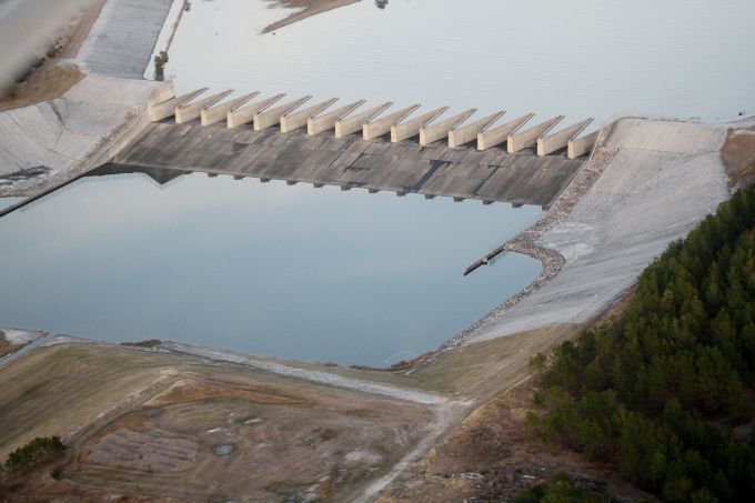 Rayburn from above - aerial photos show the lake as it approaches ...