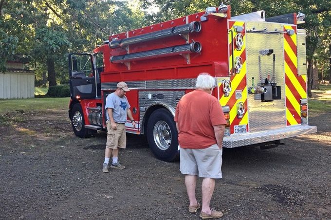 Shamrock Shores firefighters training with their new truck | Local News ...