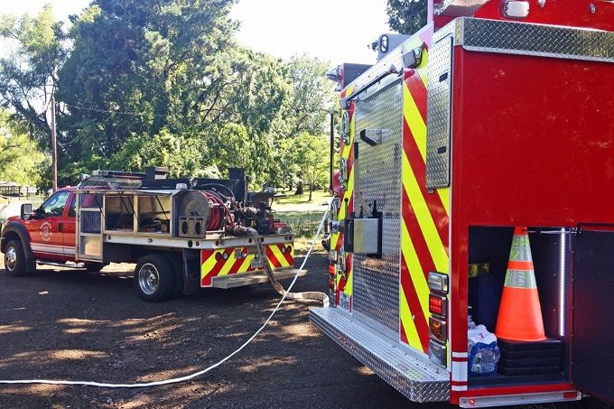 Shamrock Shores firefighters training with their new truck | Local News ...