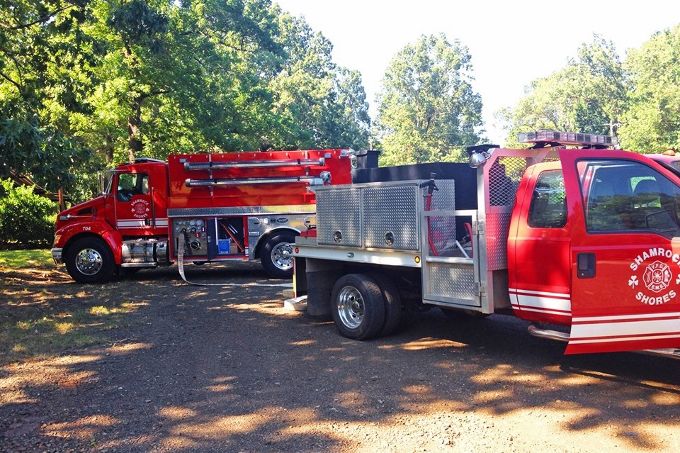 Shamrock Shores firefighters training with their new truck | Local News ...