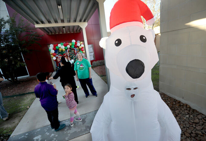 Santa and two of his reindeer's visit Christus Jasper Memorial Hospital ...