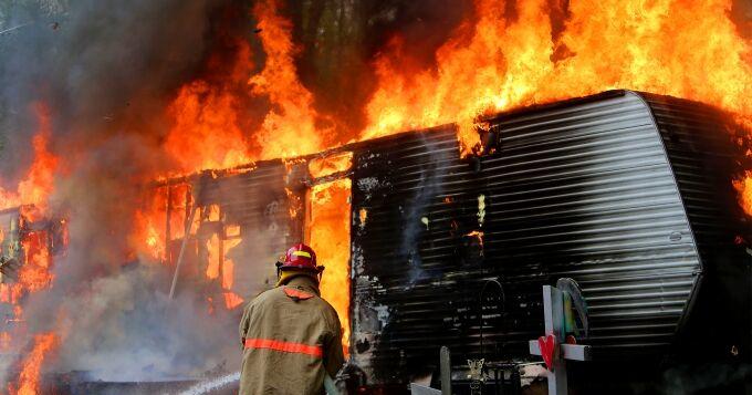 Fire destroyed a large travel trailer in the Brookeland area | Local ...