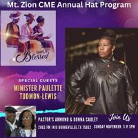 Mt Zion CME Hat Program will be Sun, Nov 3rd | Church News | kjas.com