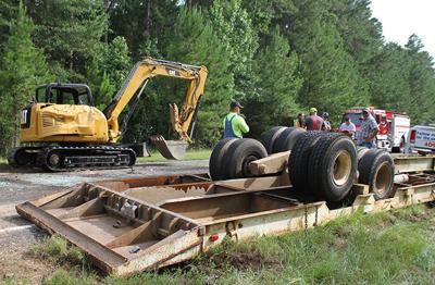 Brake mishap wrecked a truck, trailer, and trackhoe | Local News | kjas.com
