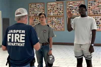 Jasper FD welcomes two new firefighters - Kempton Gray & Roy Marshall ...