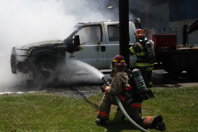 Work truck destroyed in Wednesday afternoon fire | Local News | kjas.com