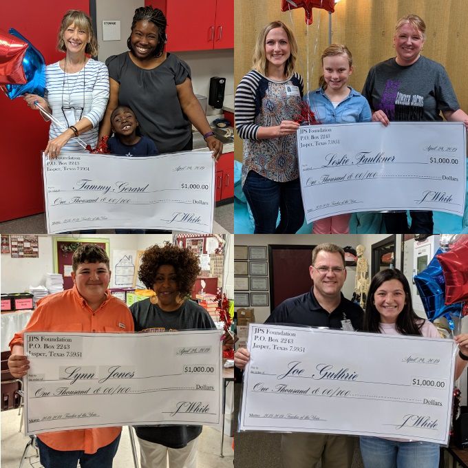 Gerard, Faulkner, Jones, and Guthrie named JPSF’s Teachers of the Year ...
