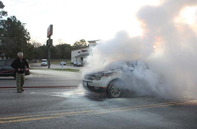 Vehicle catches on fire at intersection of Highways 190 and 96 | Local ...