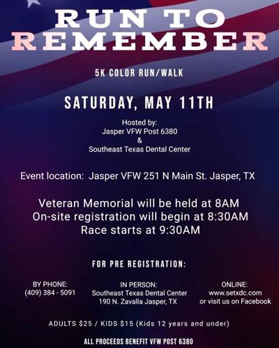 Run to Remember 5k run or walk to benefit VFW Post 6380 will be Sat ...