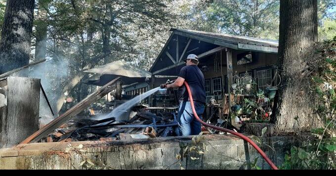 Trash fire resulted in a storage shed burning to the ground just a few ...