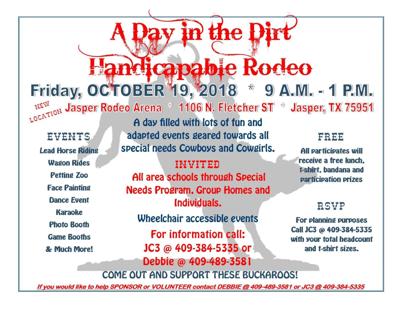A Day in the Dirt Handicapable Rodeo set for Friday, Oct. 19th, 2018 ...