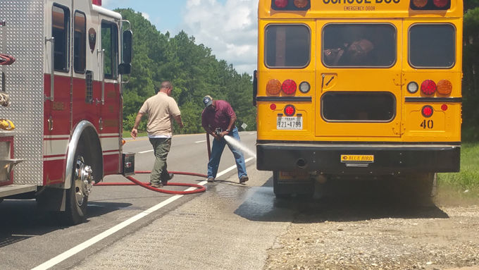Buna school bus carrying cheerleaders stops near Jasper when bus ...