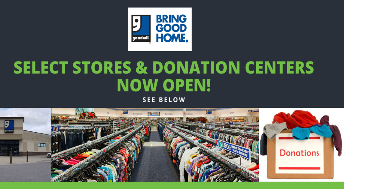 Goodwill stores open Thursday in select MO locations | Newsroom ...