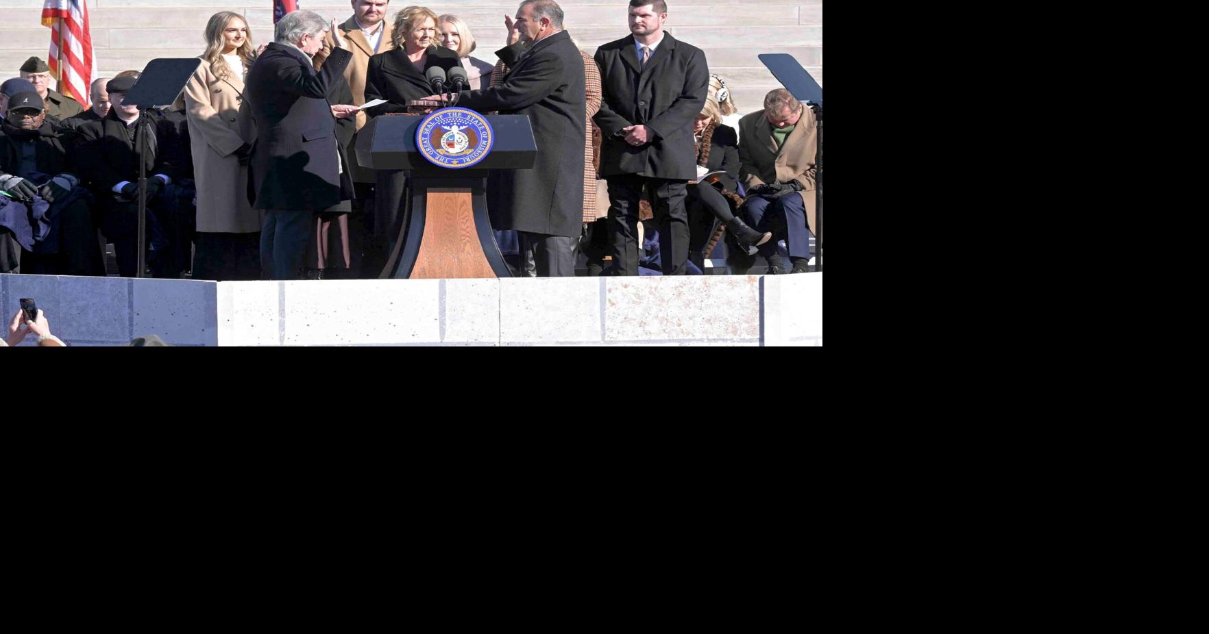 Governor Mike Kehoe is sworn in with a speech on public safety ...