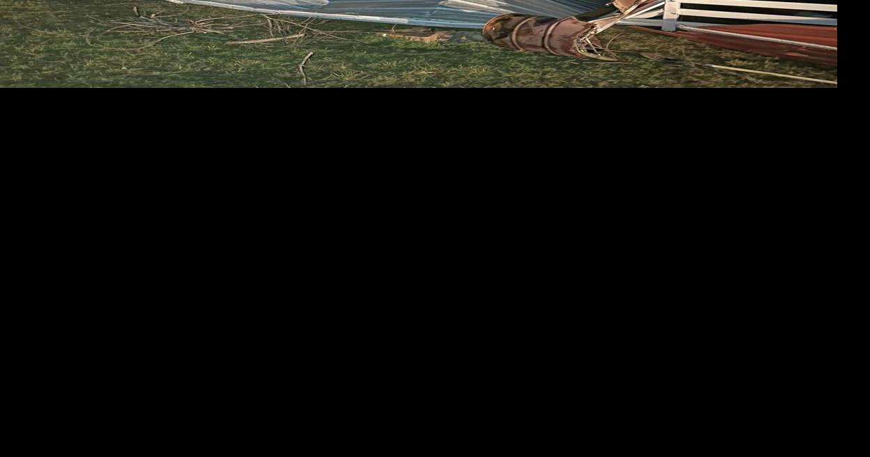 High winds blow destroyed barn into power lines east of Lebanon ...