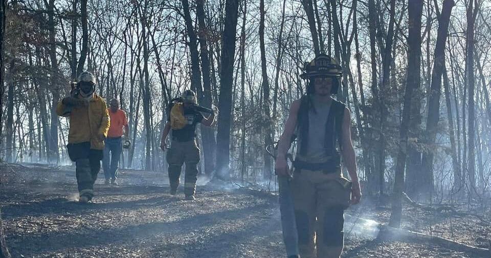 Firefighters work brush, wildland, and natural cover fires over the ...