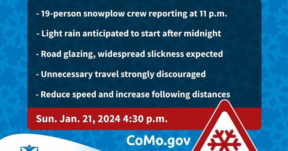 City of Columbia begins preparations for icy Monday morning commute ...