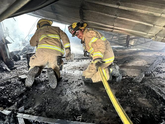 Barn outside of Eldon destroyed by fire, one firefigher injured ...