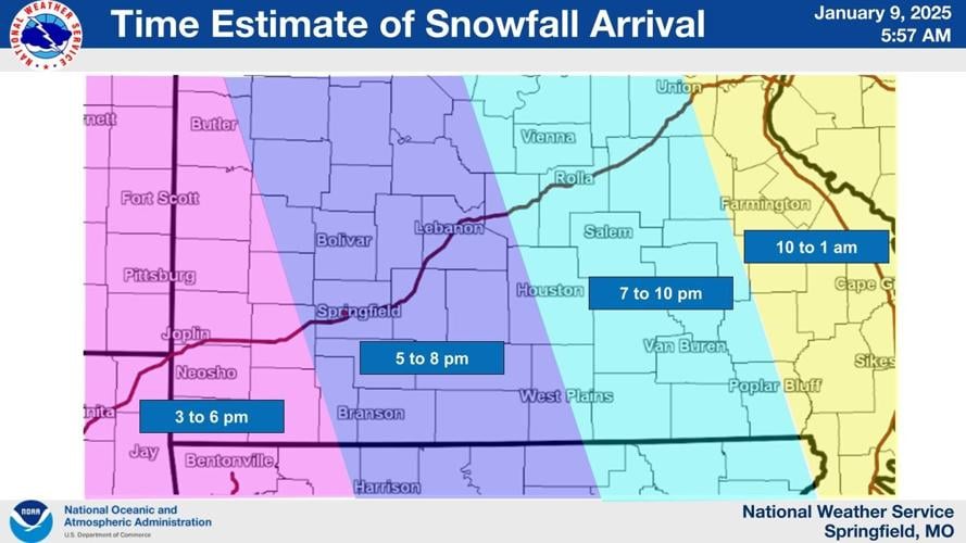 More of central Missouri now under Winter Weather Advisory & predicted ...