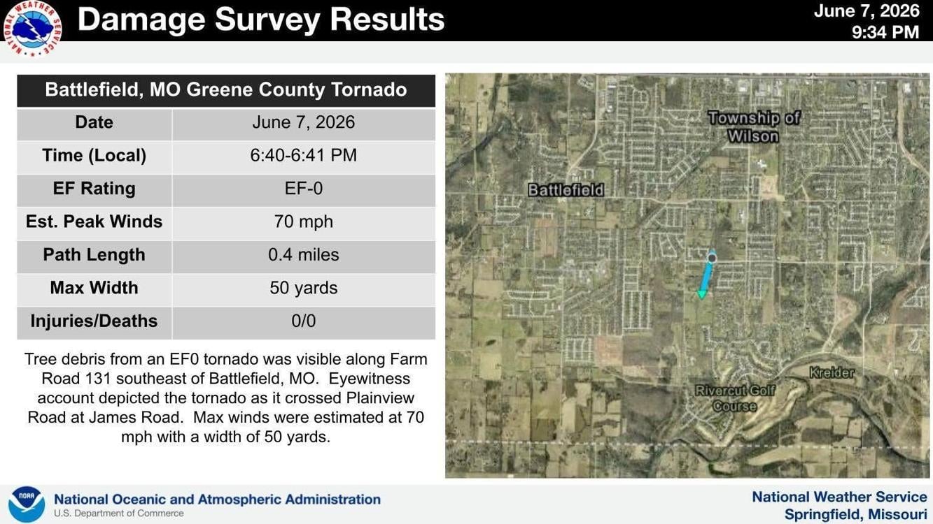 EF-0 tornado confirmed Sunday night in southwest Missouri | Newsroom ...
